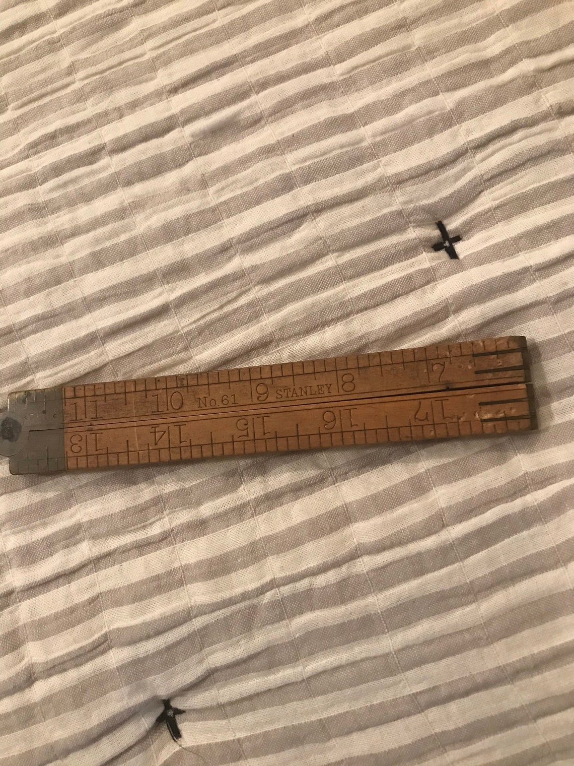 Vintage Boxwood and Brass Folding Ruler - Etsy