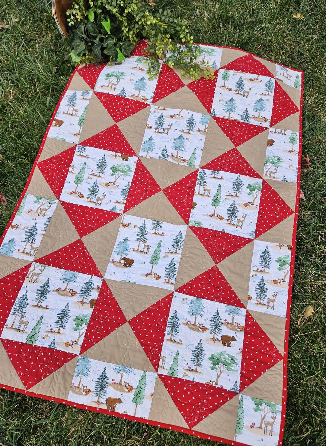 Woodland Baby Quilt | Woodland Nursery | Wilderness Baby Quilt ...