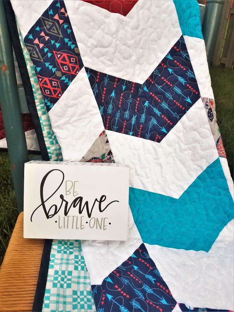 Modern Baby Quilt | Arrow Quilt | Nursery Bedding | Arrow Bedding ...