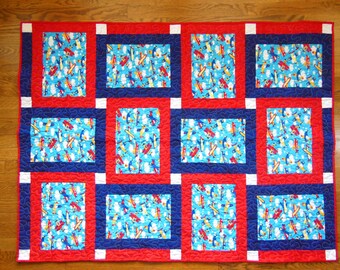 Airplane Quilt - Etsy