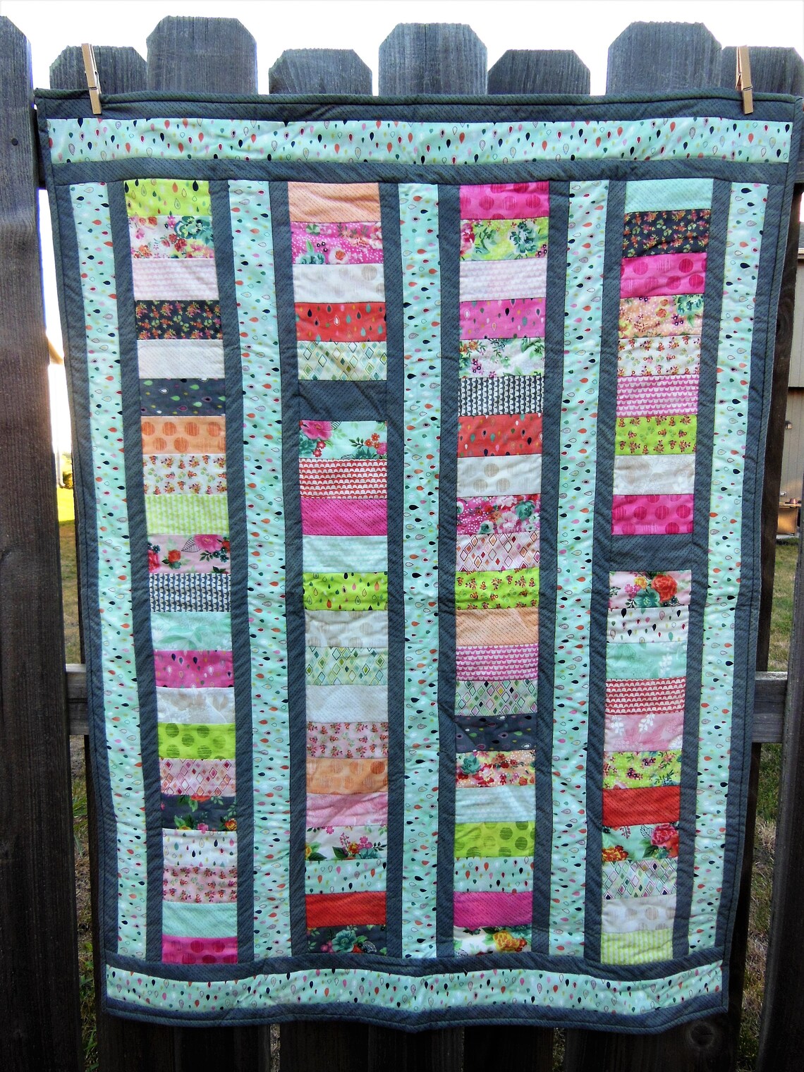 Modern Stripes Baby Quilt Modern Nursery Modern Baby - Etsy