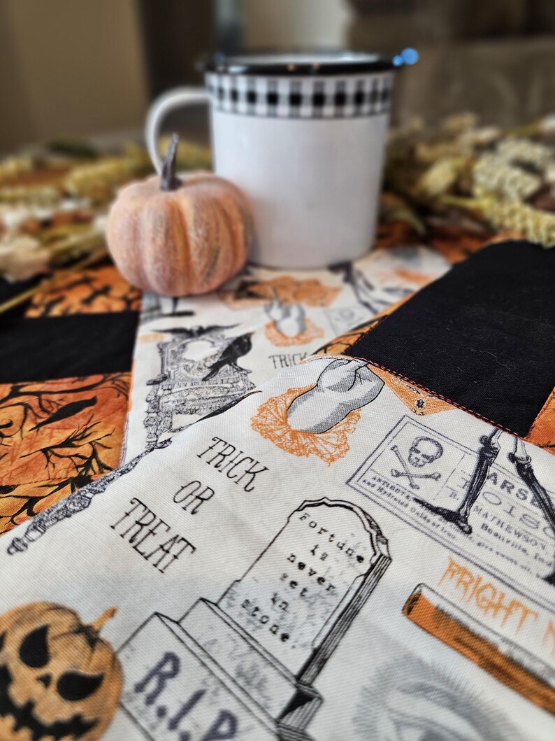 Halloween Table Runner | Reversible Runner | Spooky Halloween ...