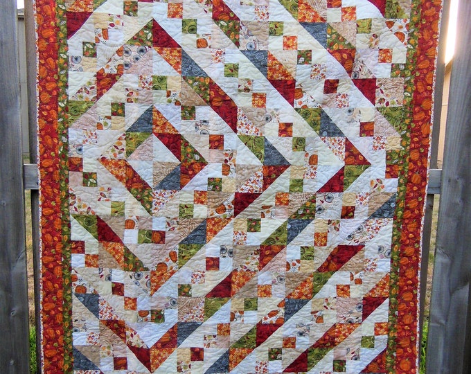 Fall Lap Quilt Fall Throw Thanksgiving Quilt Thanksgiving Throw Fall ...