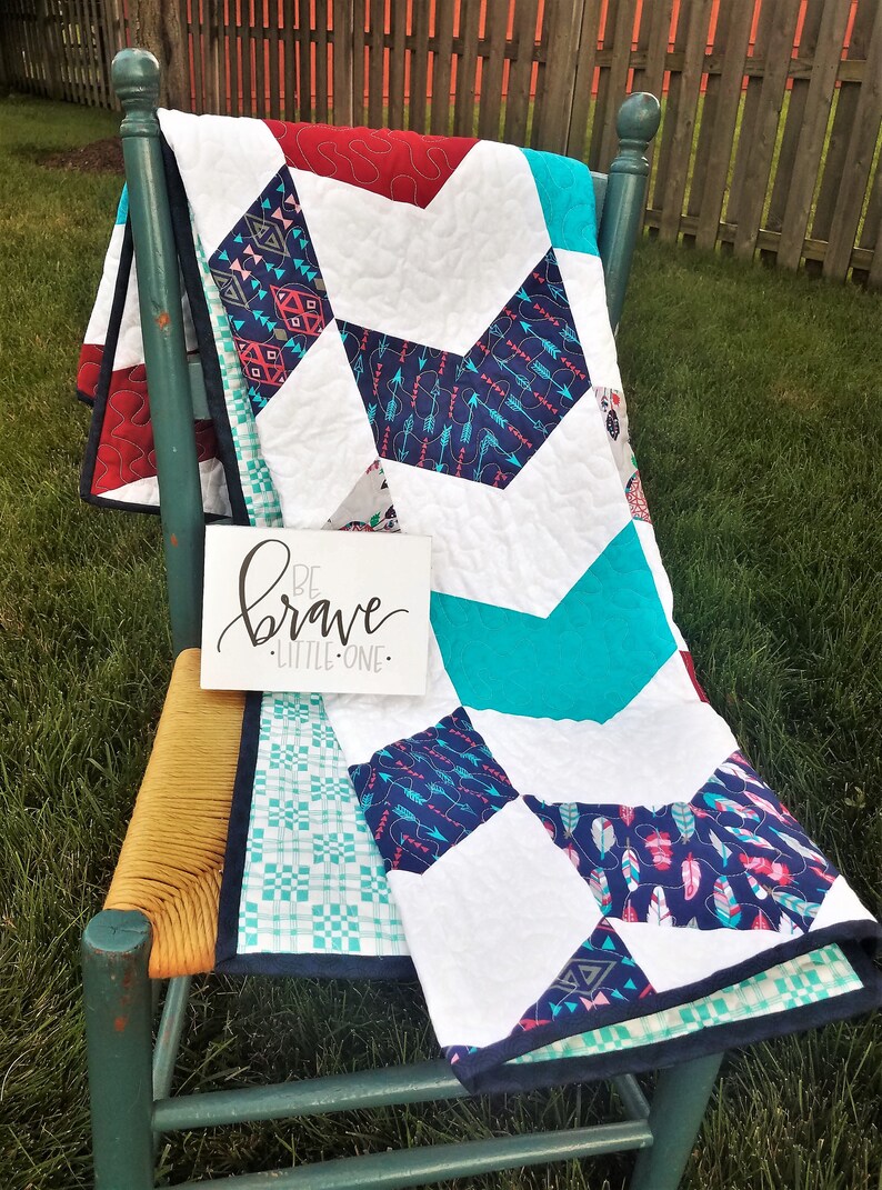Modern Baby Quilt | Arrow Quilt | Nursery Bedding | Arrow Bedding ...