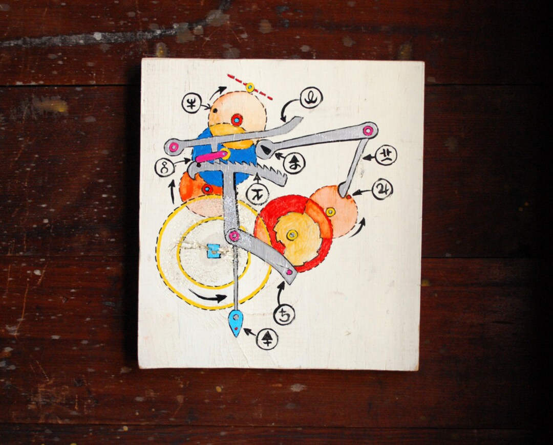 Rack and Snail Clock Diagram Abstract Mechanical Painting on - Etsy UK