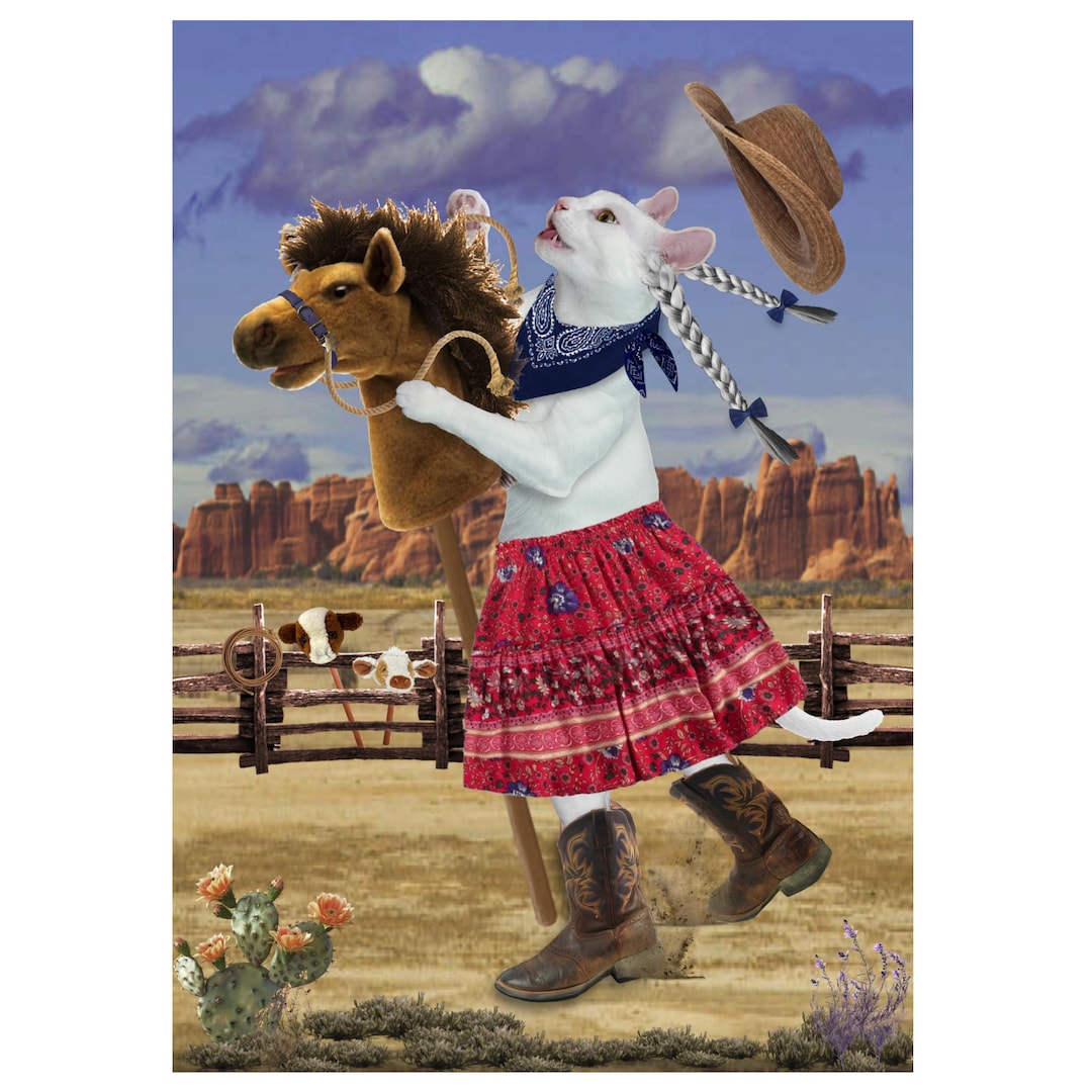 Cat Photo Card: Yeehaw! - Etsy