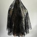 Unconventional Gothic Black Halloween Spiderweb Veil With Sequins ...