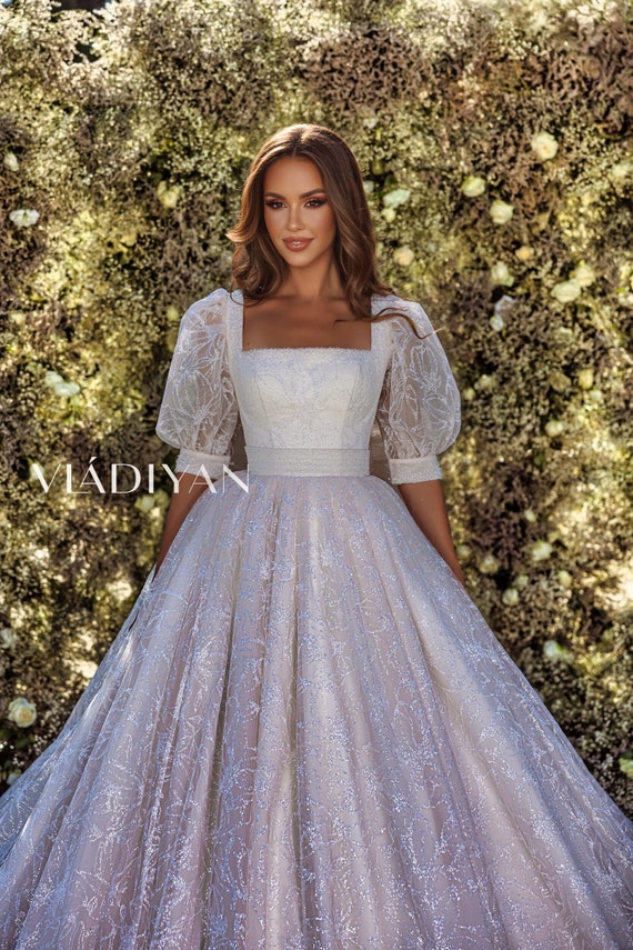 Princess Full Ball Gown Style Square Neckline Short Puff - Etsy