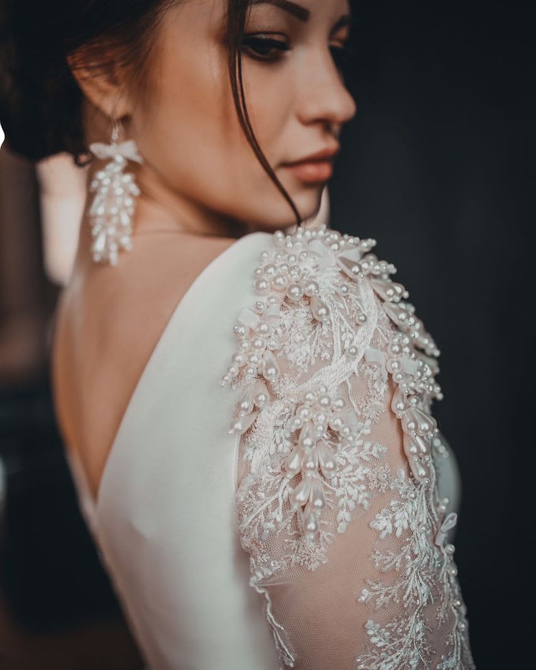 Beautiful 3/4 Sleeve High Neckline Modest Beaded Shoulders - Etsy