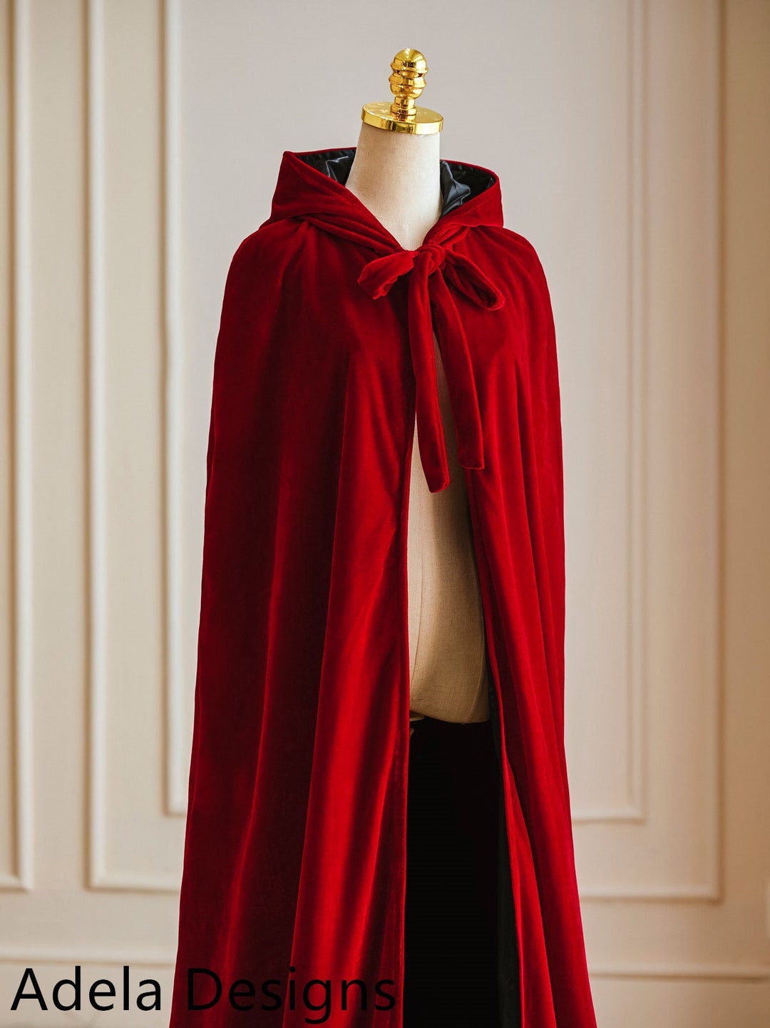 Winter Wedding Dark Red Velvet Bridal Cape 6.5 Feet Long Deluxe Velvet ...