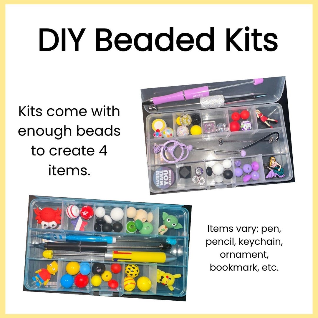 DIY Kit - Make Your Own Beaded Pens, Pencils, Keychains, Bookmarks ...