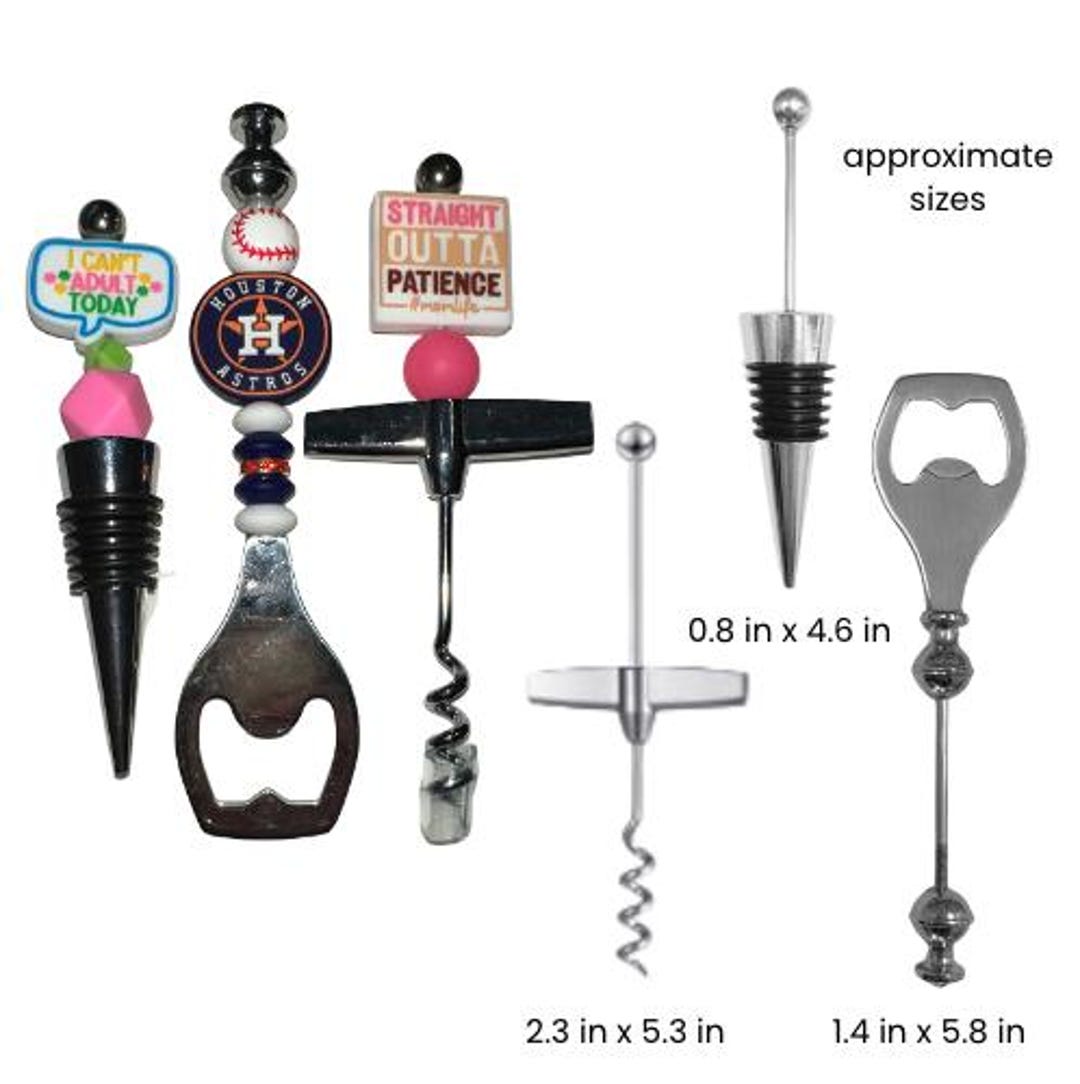Various Beaded Wine Stoppers, Wine Openers, and Bottle Openers for Fun ...