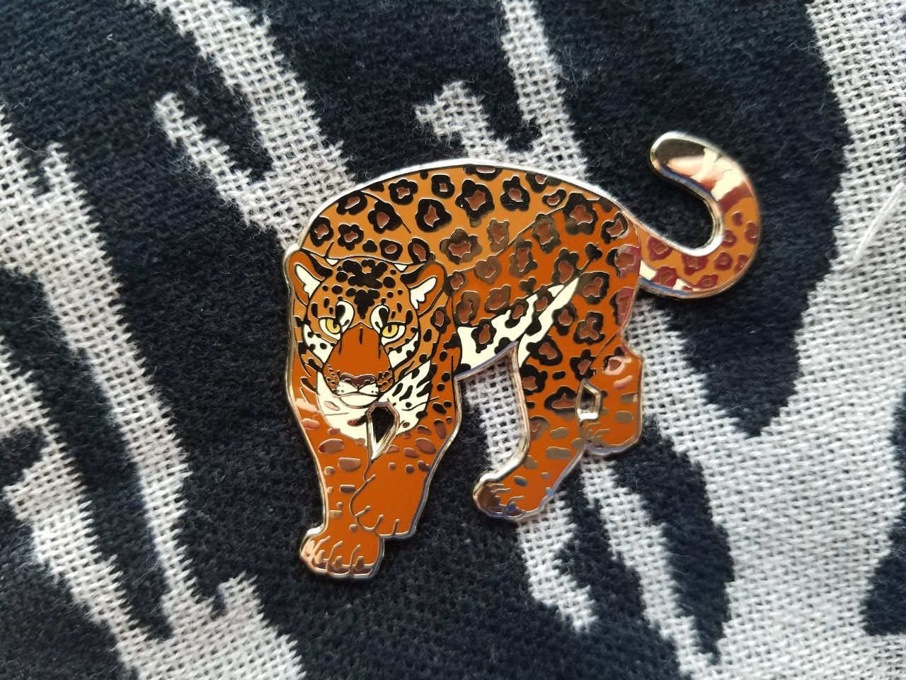 Feline Hybrids Gold Jaglion Enamel Pin GLOW-in-the-dark | Etsy