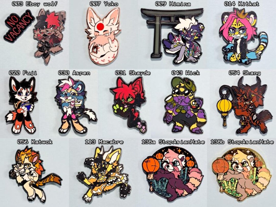Assorted Paradoxpins - Furry Fandom Paradox Enamel Pins - Fursona Cat ...