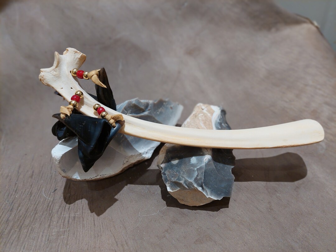 Deer Toe Rattle, Buffalo Rib Rattle, Rattle, Native Rattle, Primitive ...