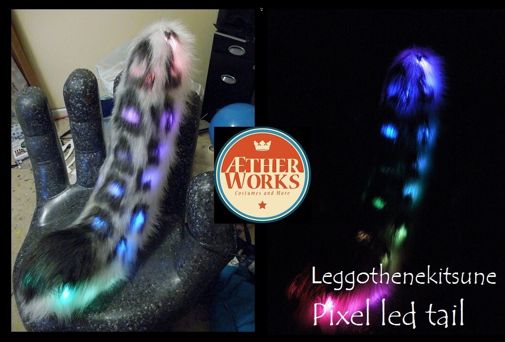 Custom Programmable Pixel LED Fursuit Tail: Rave Costume Accessory - Etsy