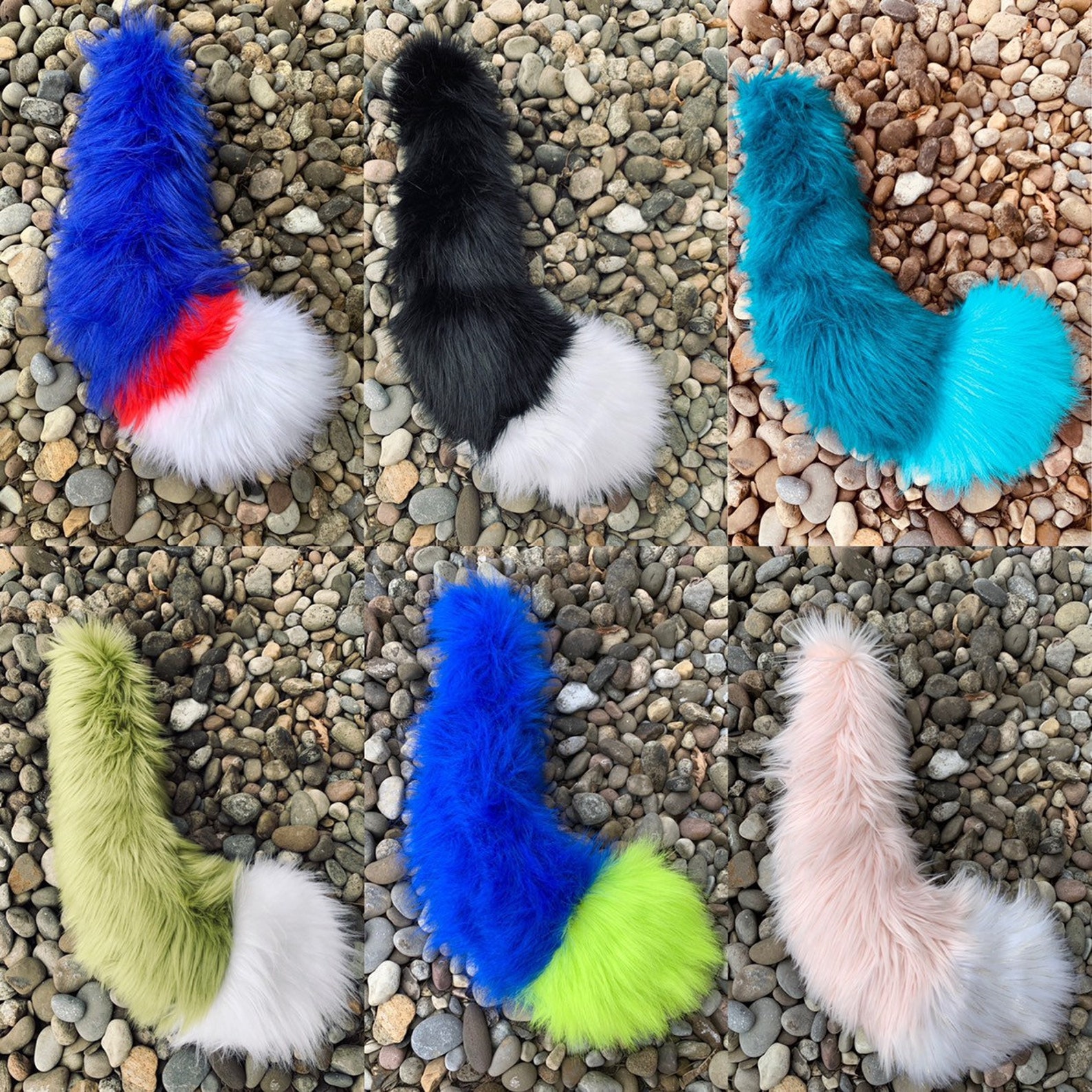 Large Baby Pink Fox Tail with Glowing Tip 24 Custom | Etsy