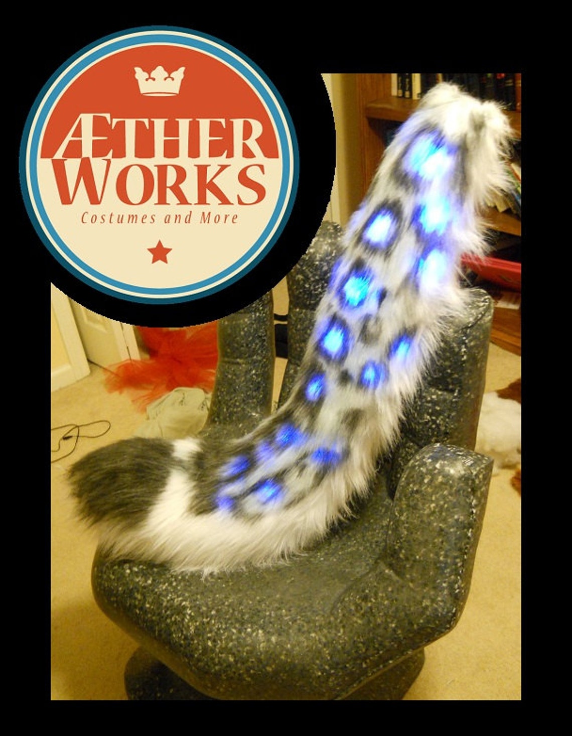 Glowing Leopard Fursuit Fursuit Tail Custom Fursuit Tail Led | Etsy