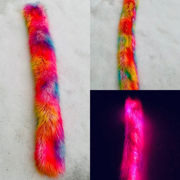 Rainbow Cat Tail - Etsy