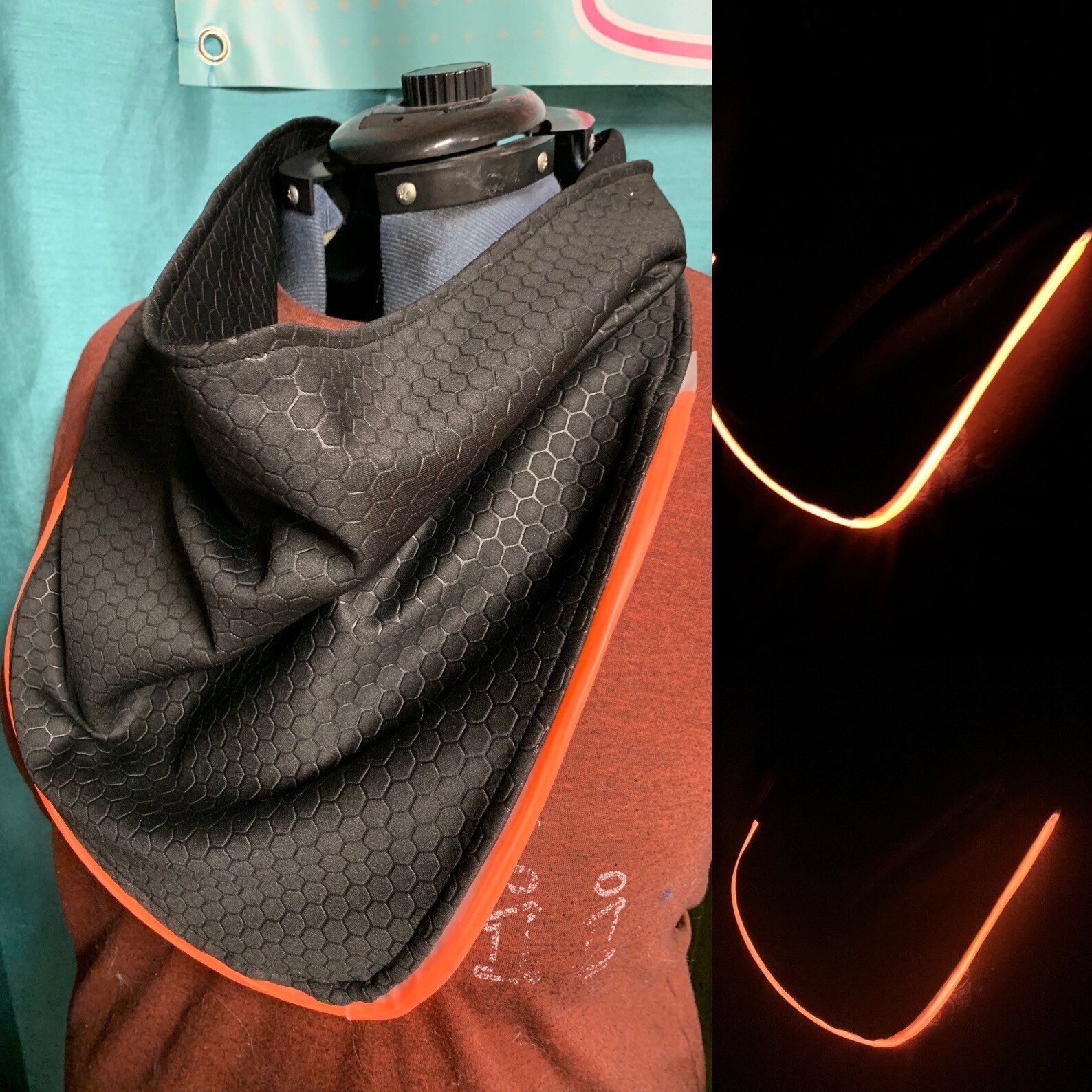 Cyberpunk Glowing Bandana Fursuit Bandana Hexagon Scuba - Etsy