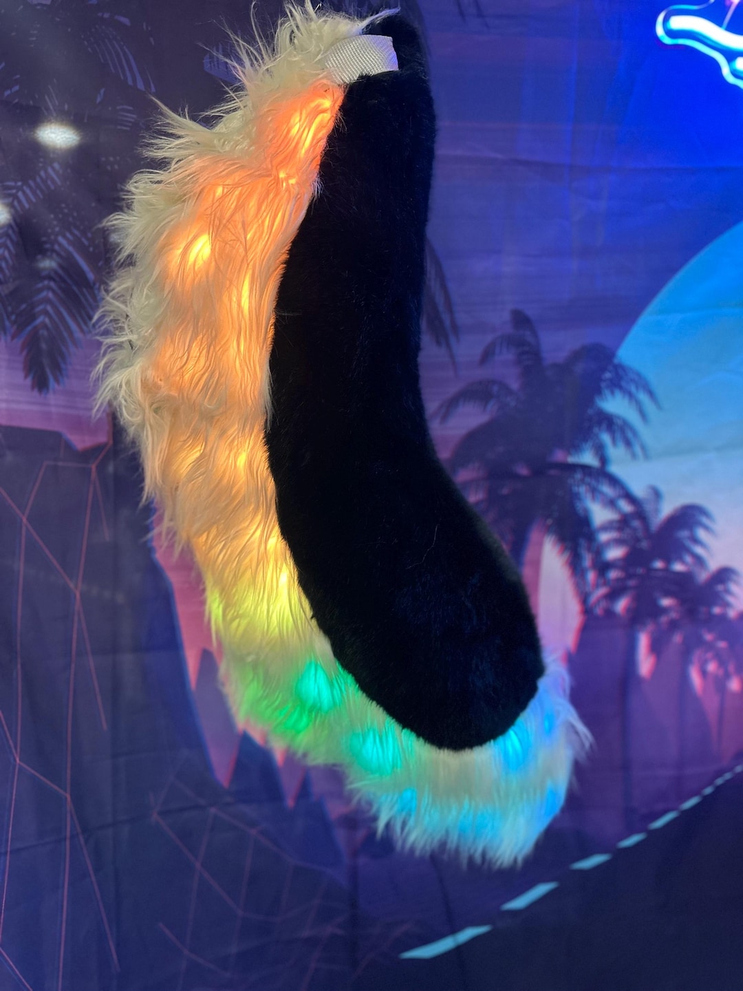 LED Light up Canine Tail 32 Fursuit Furry Costume Accessory With Remote ...
