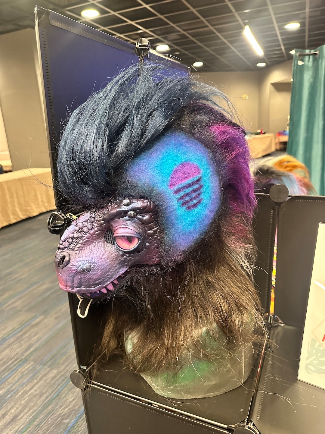 Vapor: A Synthwave, Vaporwave Dragon. Realistic Fursuit Head with the ...