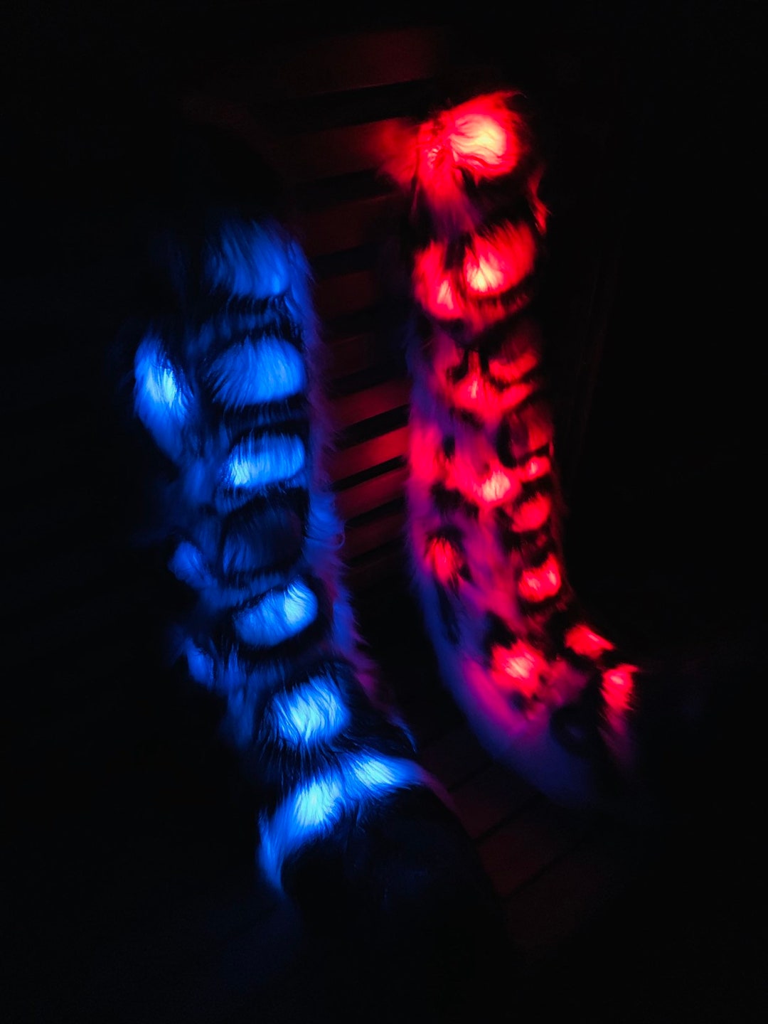 Glowing Leopard Fursuit Tail, Fursuit Accessories, Led Fursuit Tail ...