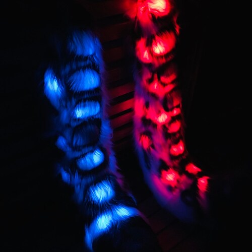 Glowing Leopard Fursuit Tail Fursuit Accessories Light up | Etsy
