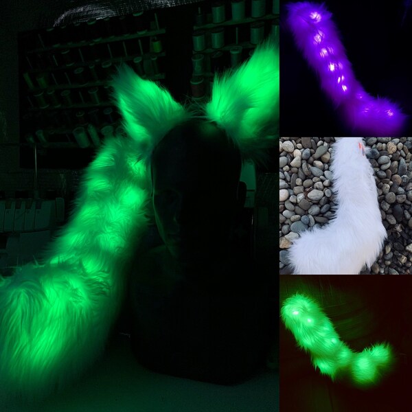 White Fox Tail - Etsy