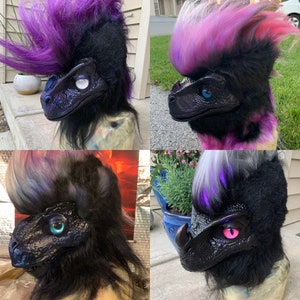 Custom Raptor Mask Fursuit Head or Partial, T-rex Dinosaur, Halloween ...
