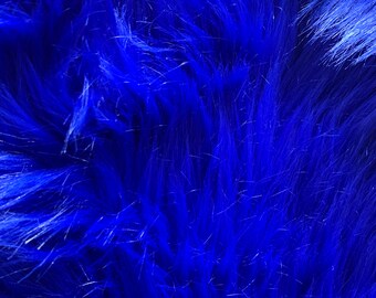Eden NAVY BLUE Shaggy Long Pile Soft Faux Fur Fabric for - Etsy