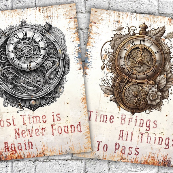 Steampunk Notebook Clock - Etsy
