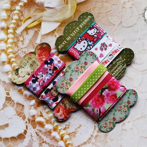 12 Digital Spool Cards, Printable Vintage Template of Ribbon Storage ...