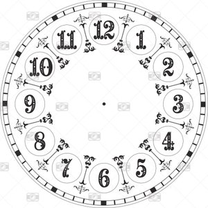 5 Clock Face Svg, Eps, Png, AI Files, Printable Resizable Digital ...