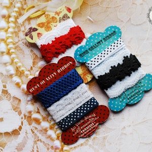 12 Digital Spool Cards, Printable Vintage Template of Ribbon Storage ...