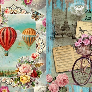 2 Econom Digital Paper Printable "vintage Fantasy" A4 Sheet Set -4 High ...