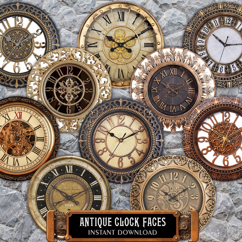 Antique Clock Face Decals - Etsy Canada