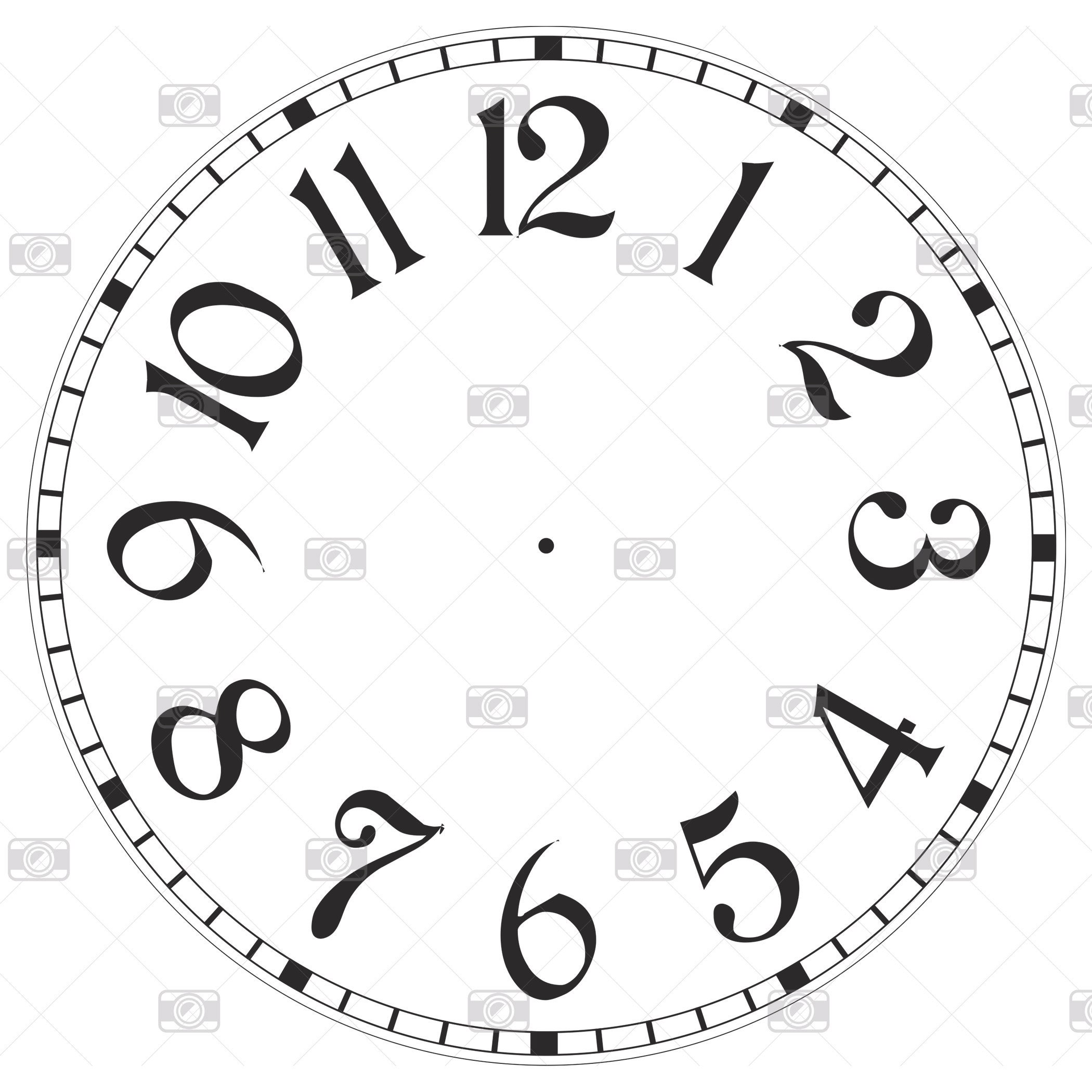 5 Clock Face Svg, Eps, Png, AI Files, Printable Resizable Digital ...