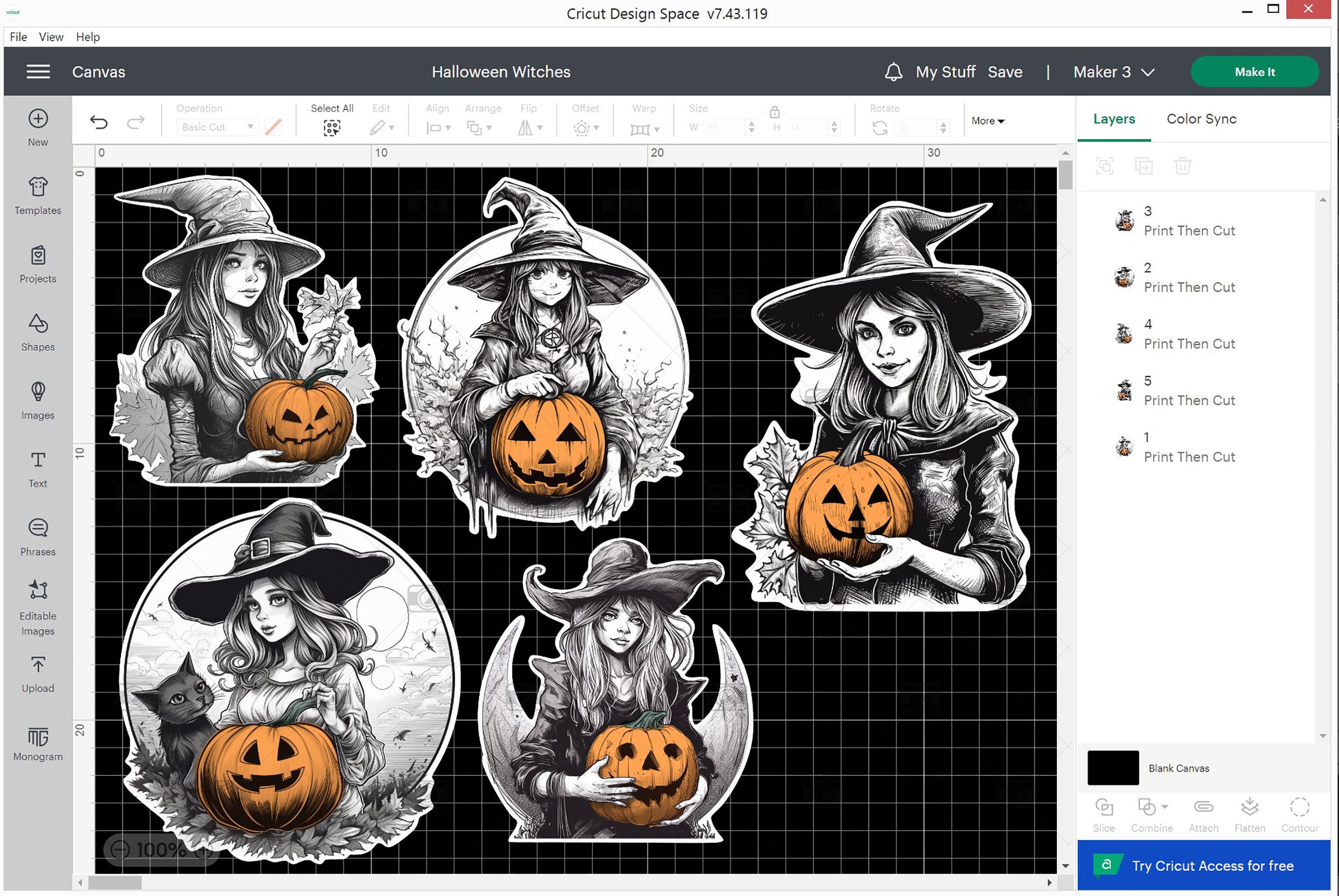 Halloween Witch Stickers PNG Images, Macabre Art Design Ready for ...