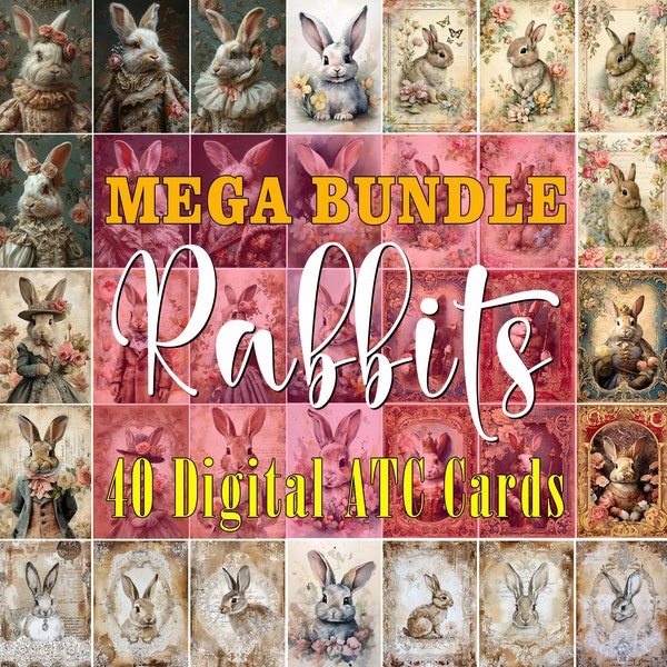 French Rabbit Printable - Etsy