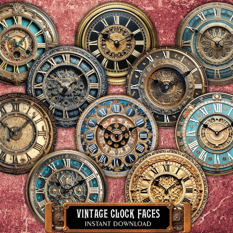 Vintage Clock Face - Etsy