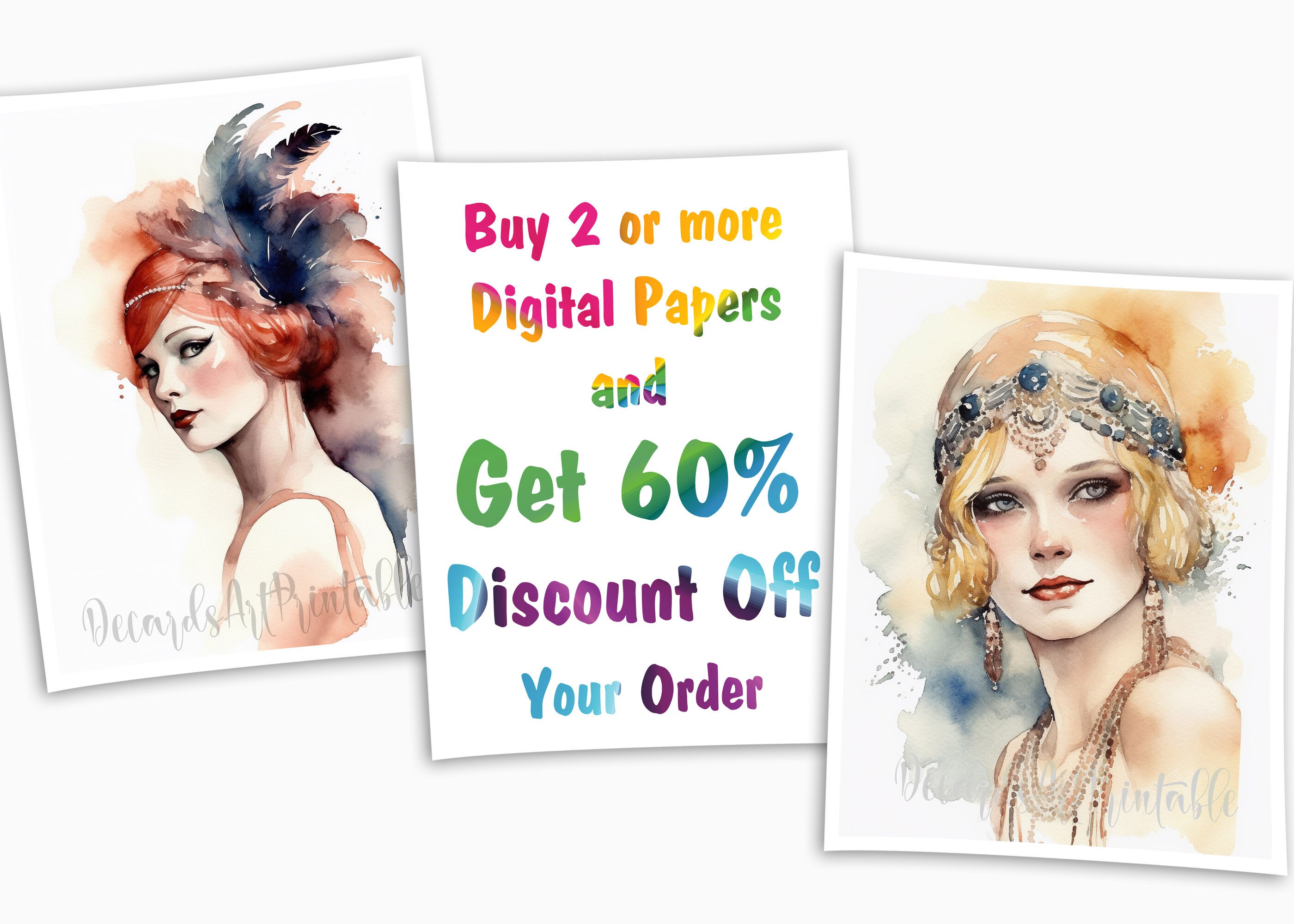 1920s Flapper Girl Clipart