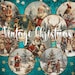 10 Victorian Christmas Angels Round Images PNG and 2 Digital Printable ...