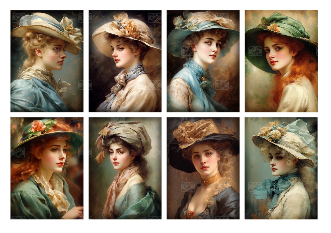 16 Victorian Ladies ATC Digital Cards Old Fashioned Woman - Etsy