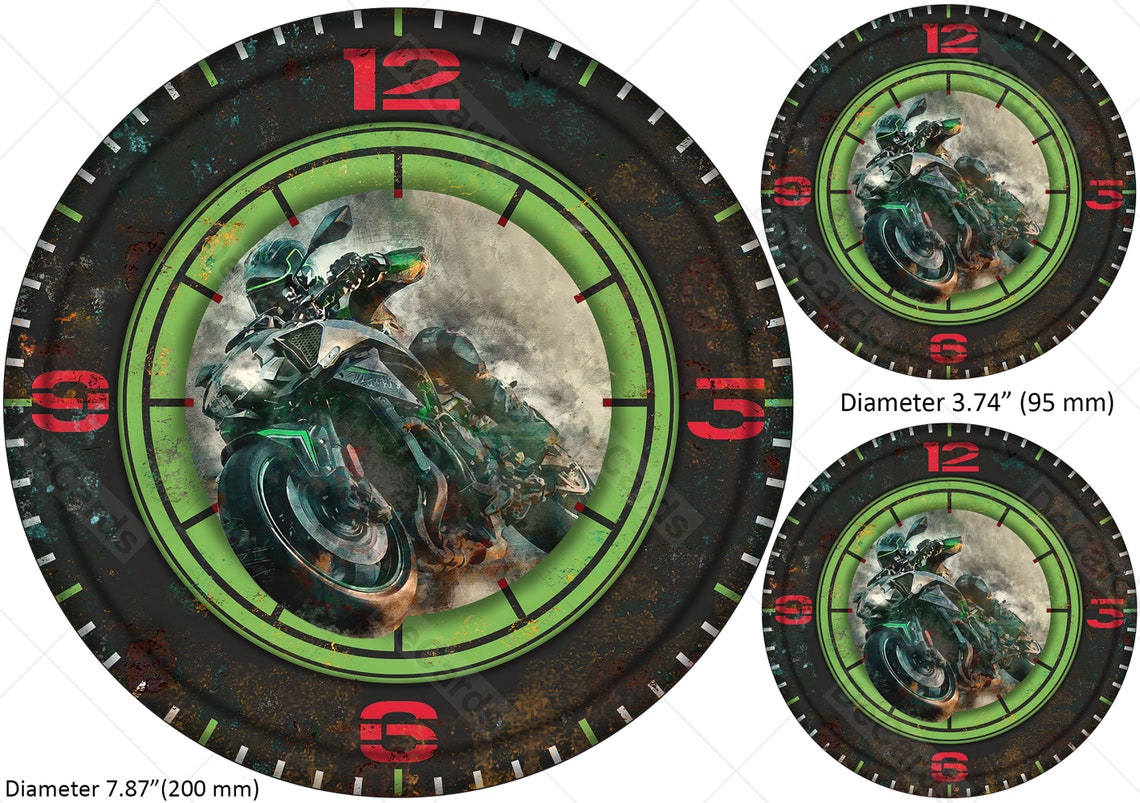 Printable Clock Face Template Large ø7.87 200mm - Etsy