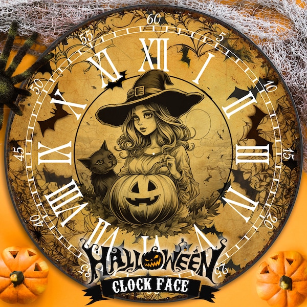 Halloween Clock - Etsy