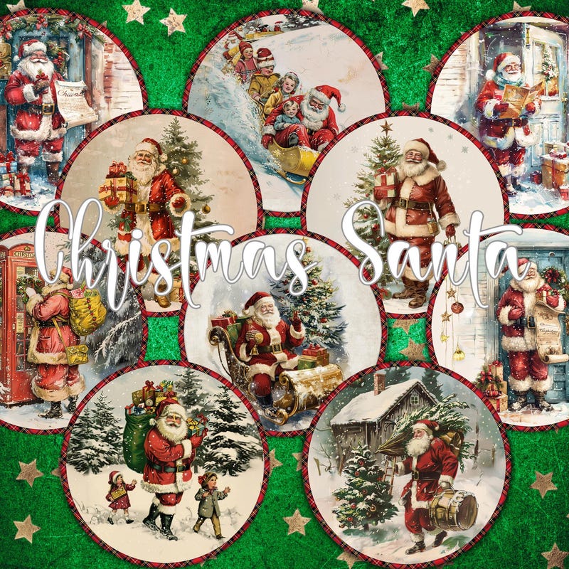 Santa Image for Decoupage - Etsy
