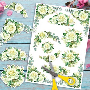 2 Digital Printable Paper "garden Flowers" A4 Sheet - Set of 23 Floral ...