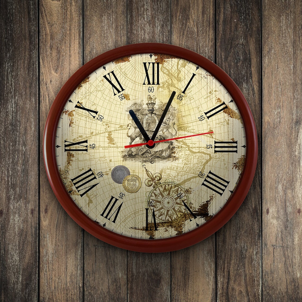 Printable Clock Face Template Large ø7.87" (200mm) "antique Clock" for ...