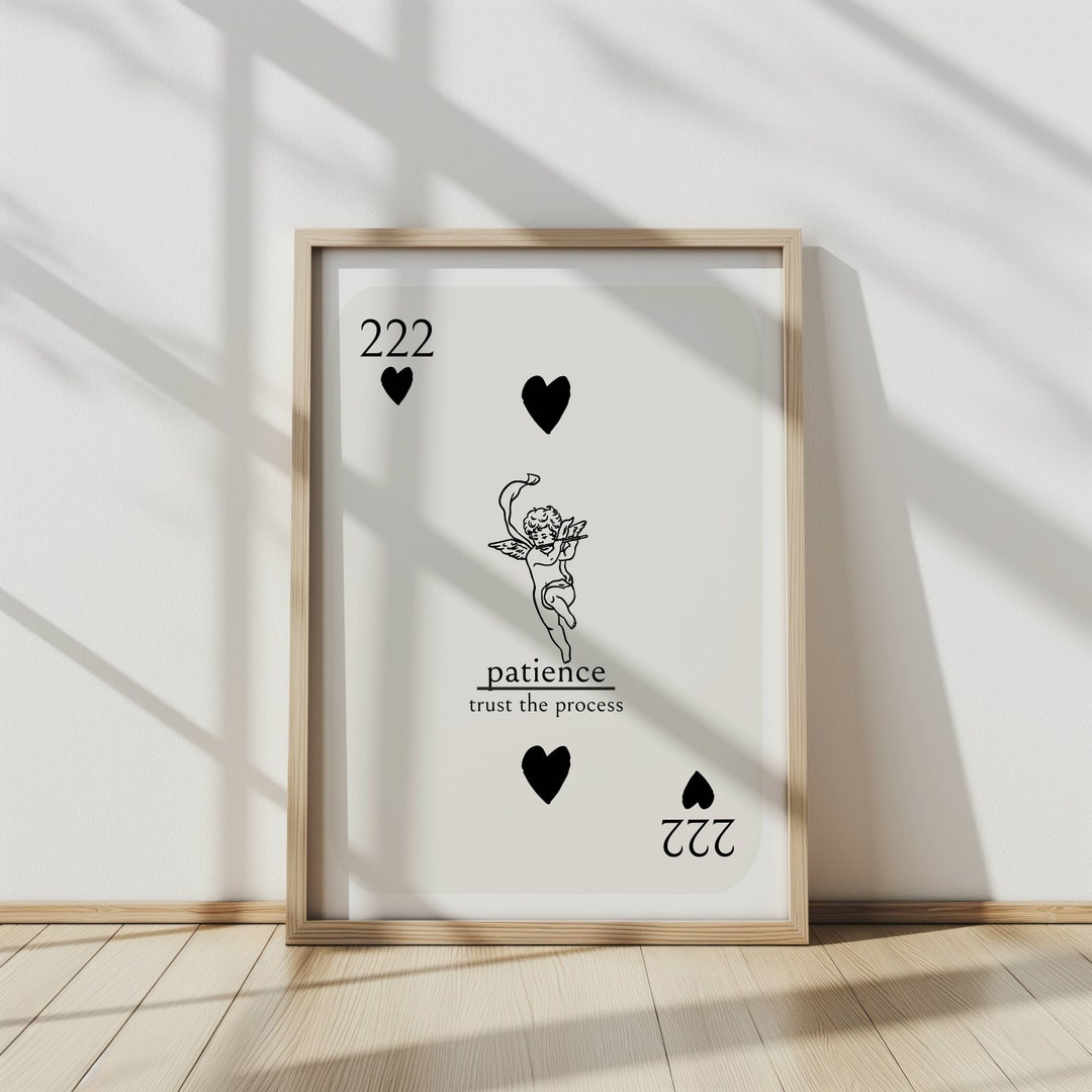 Playing Card Angel Number 222 Print Instant Digital Download Print ...